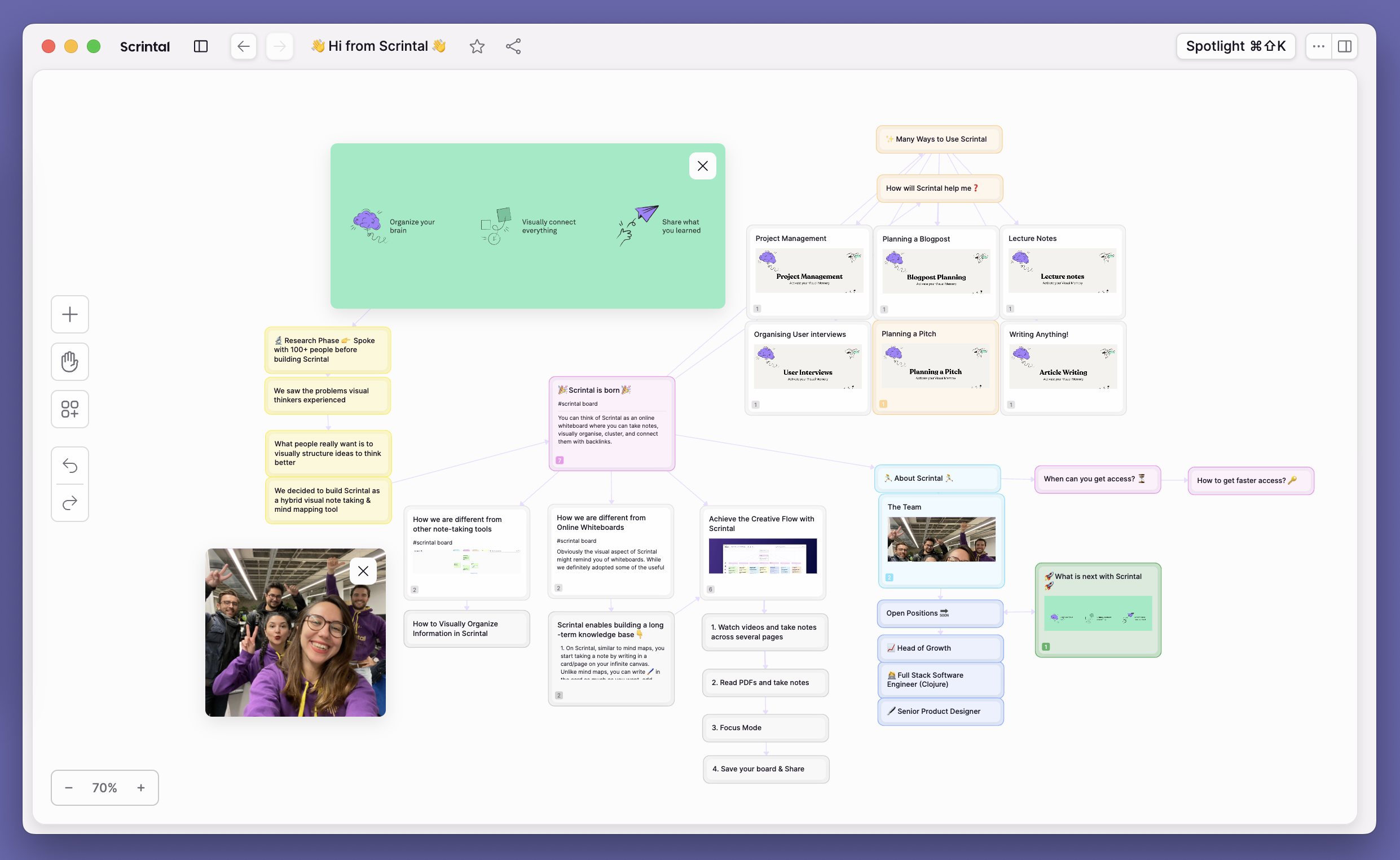Heptabase Alternative: Scrintal Visual Note Taking App